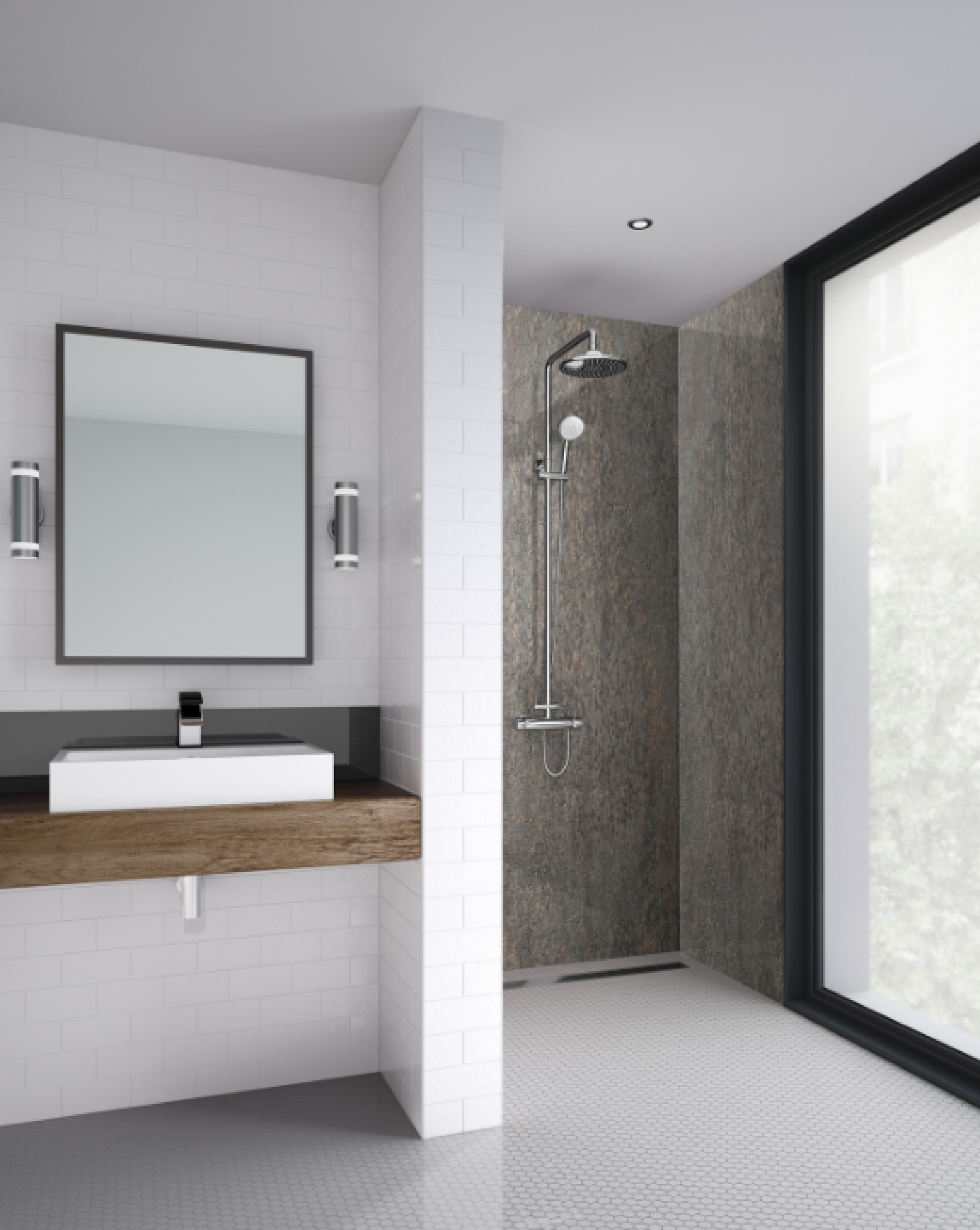 Copper Alloy Bathroom & Shower Wall Panel | Wetwall