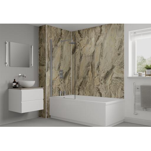 Cappuccino Stone Bathroom & Shower Wall Panel | Multipanel