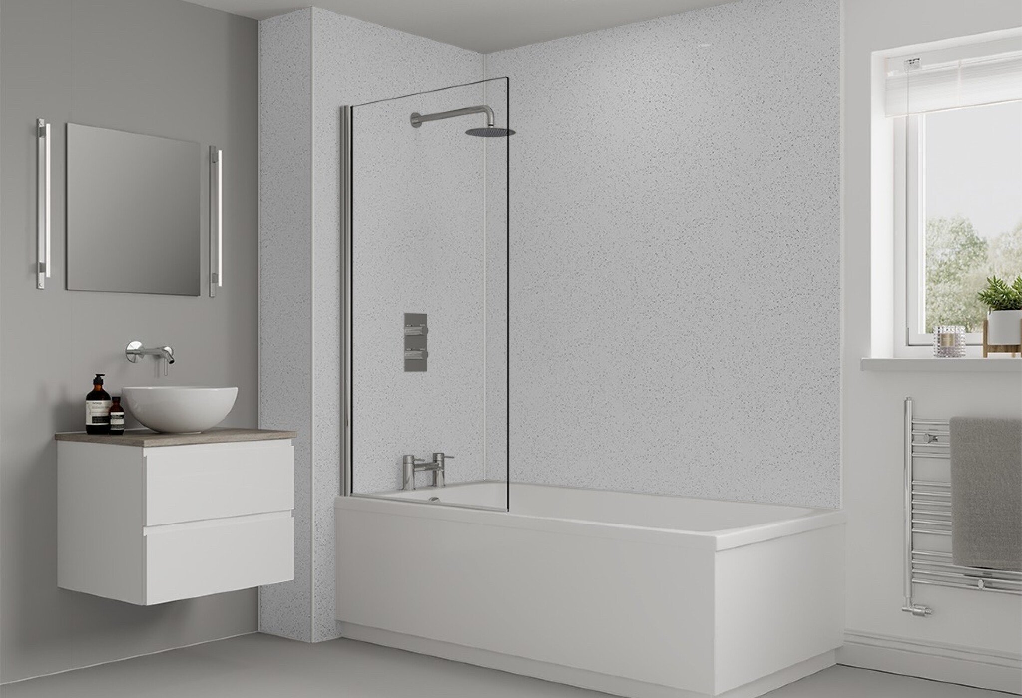 Blizzard Bathroom & Shower Wall Panel | Multipanel