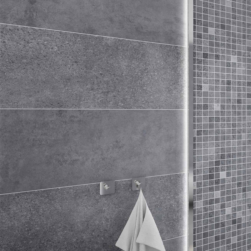 Aqua 1000 - Anthracite Tile Bathroom Wall Cladding